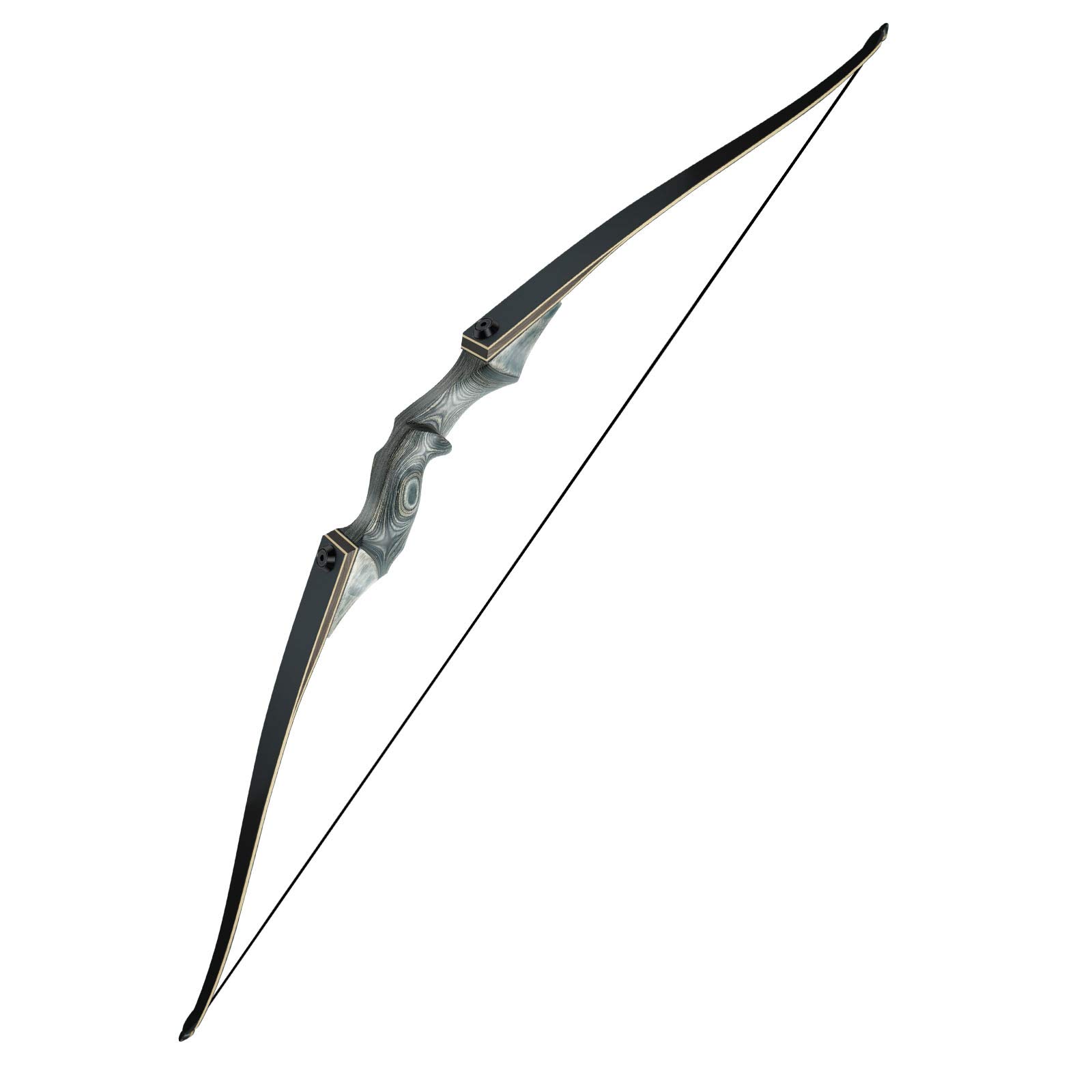 35lb Black Hunter Takedown Recurve Bow & 35lb Black Hunter Takedown Longbow, 60" Right Handed with Ergonomic Design for Outdoor Training Practice