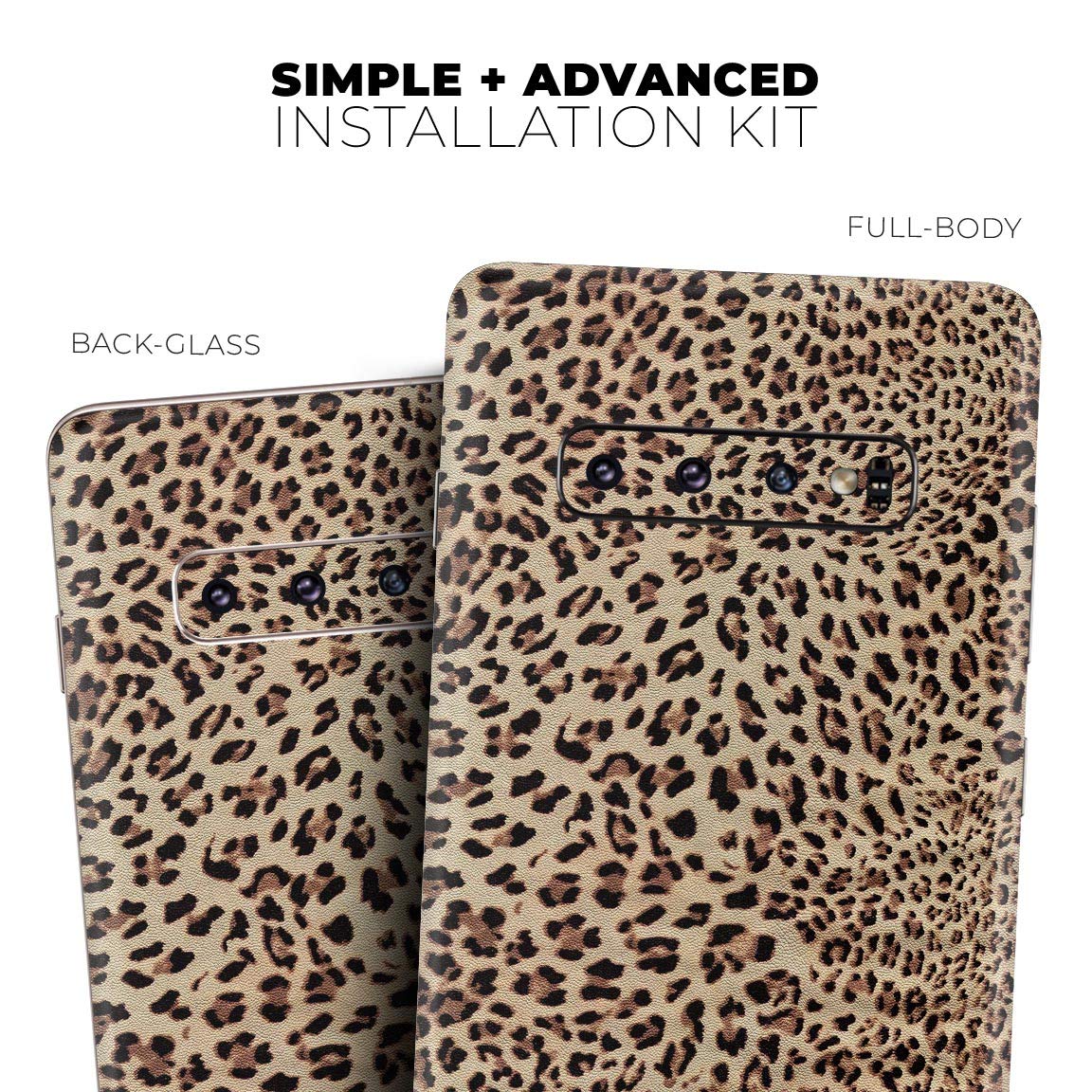 DesignSkinz Brown Vector Leopard Print Protective Vinyl Decal Wrap Skin Cover Compatible with The Samsung Galaxy S20 (Screen Trim & Back Glass Skin)