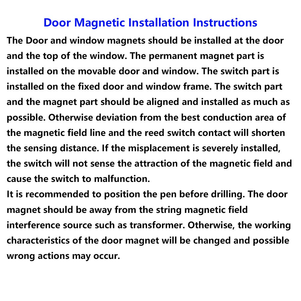 Dahszhi Home Security Wired Rolling Door Contact Magnetic Reed Switch Alarm