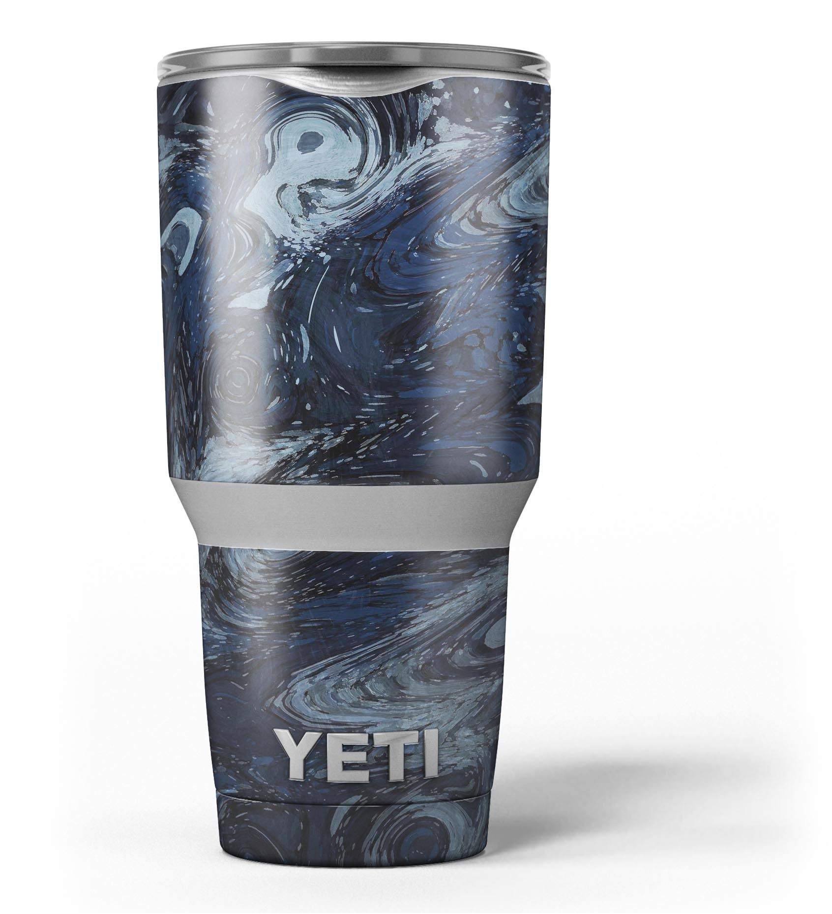 Design Skinz Dark Slate Marble Surface V32 - Skin Decal Vinyl Wrap Kit Compatible with The Yeti Rambler Cooler Tumbler Cups