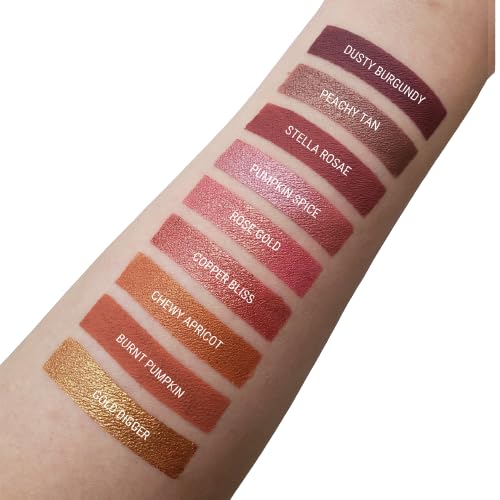 Aromi Gold Digger Metallic Liquid Lipstick, Bronze Yellow Lip Color with Shimmery Finish, Long-lasting Makeup, Handmade (Gold Digger)
