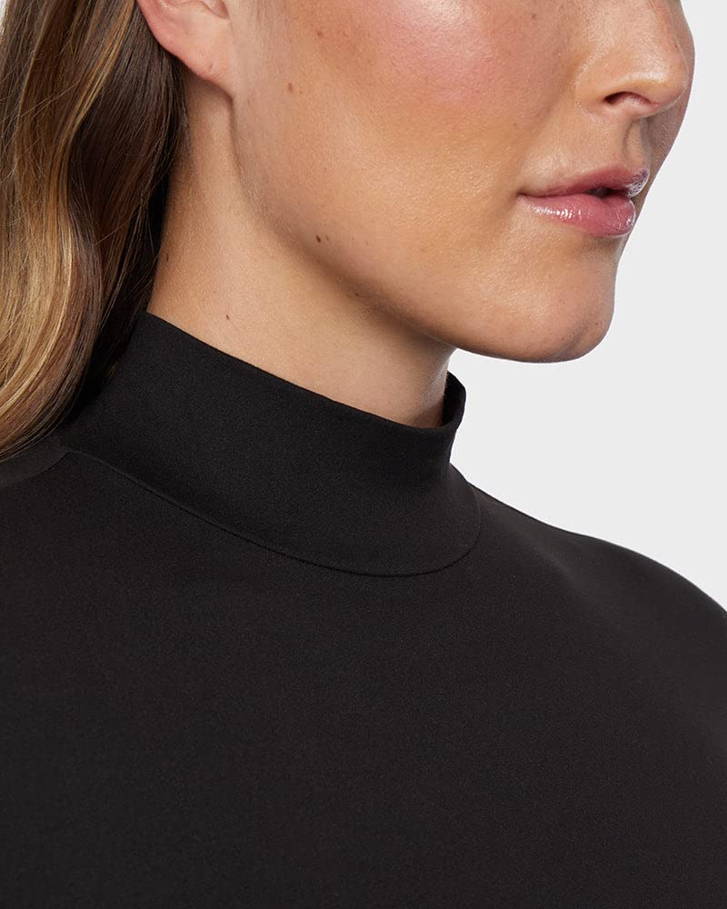 32 Degrees Women's Lightweight Baselayer Mock Top | Long Sleeve | Form Fitting | 4-Way Stretch | Thermal, Eggplant, Large
