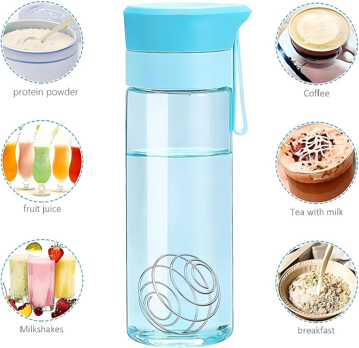 4pcs Supplements Shaker Ball, Whisk Ball, Shaker Cup Bottle Mixer, Protein Mixing Ball (2-Inch Diameter) (4)