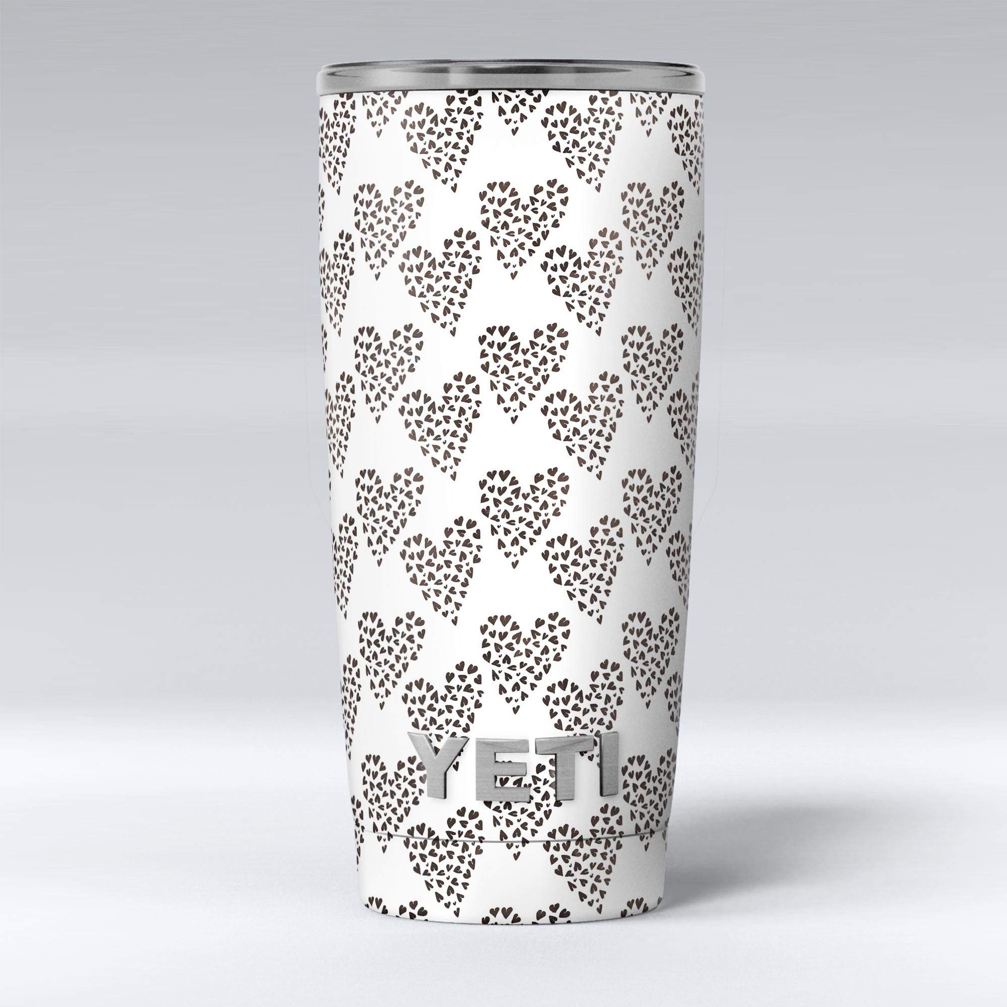 Design Skinz Hearts Within Hearts - Skin Decal Vinyl Wrap Kit Compatible with The Yeti Rambler Cooler Tumbler Cups