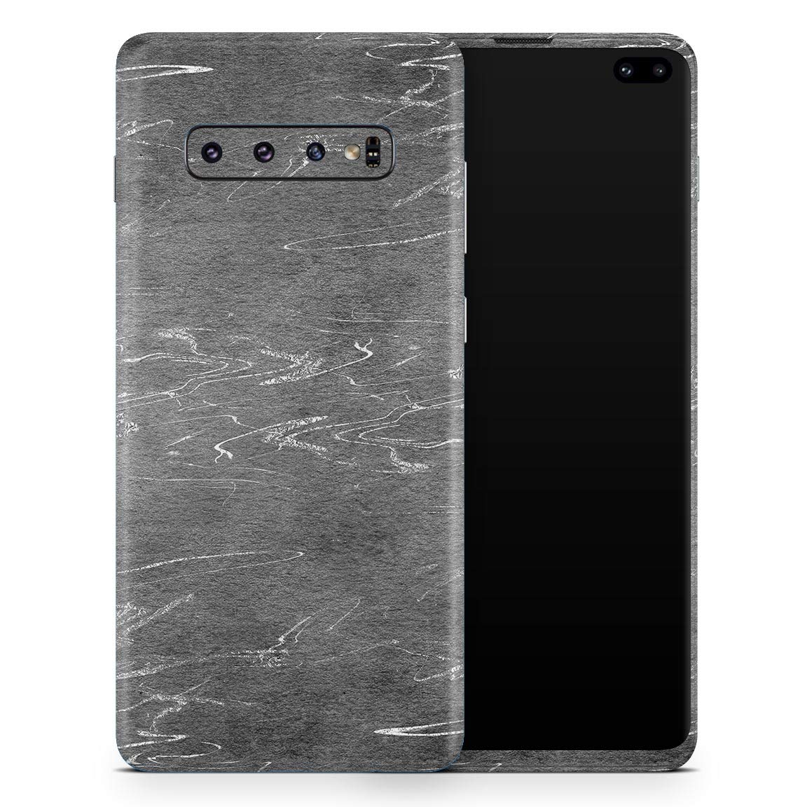 DesignSkinz Dark Silver Marble Swirl V8 Protective Vinyl Decal Wrap Skin Cover Compatible with The Samsung Galaxy S20 (Screen Trim & Back Glass Skin)
