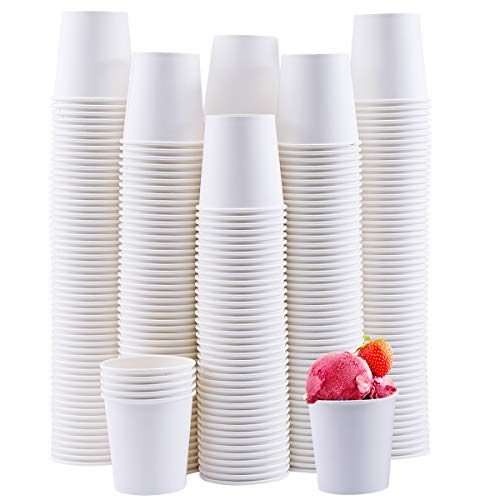 Turbo Bee 300Pack 4oz Disposable Paper Cups,Hot/Cold Beverage Drinking Cup,Small Paper Cups for Bathroom and Mouthwash