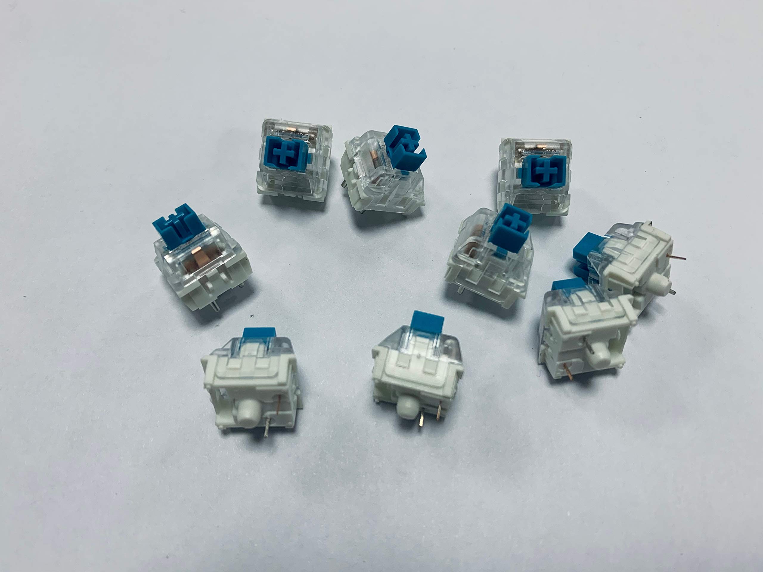 LUO Kaihua Blue Switch 3 Pin Keyswitch- Gaoteron& Cherry MX Equivalent DIY Replaceable Switches for Mechanical Gaming Keyboard (65 PCS) (Blue)