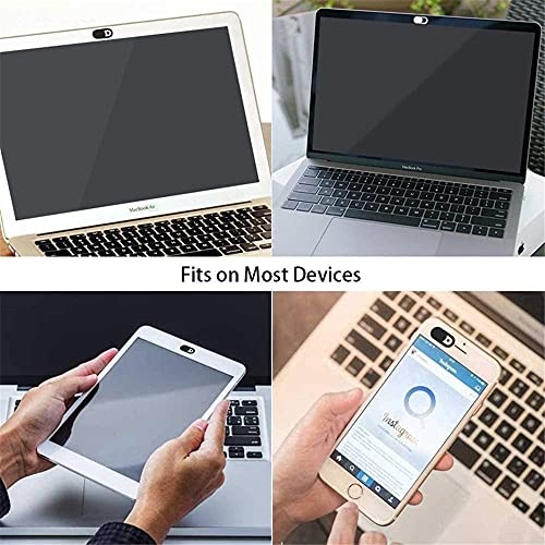 Webcam Cover Slide[6-Pack],Camera Cover for Laptops,MacBook Air,iMac,iPad Pro,PC/Computer,Tablets,Smartphone,iPhone,Ultra-Thin Web Blocker Protecting Your Privacy and Security (Metallic Black)