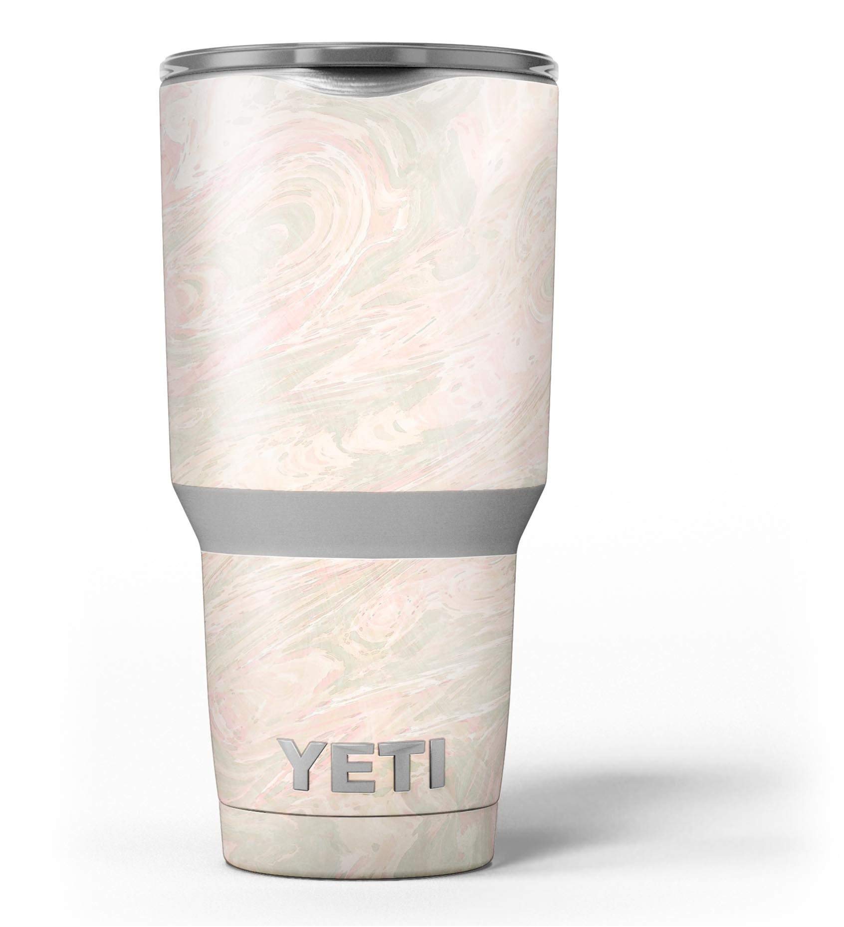 Design Skinz Pink Slate Marble Surface V47 - Skin Decal Vinyl Wrap Kit Compatible with The Yeti Rambler Cooler Tumbler Cups