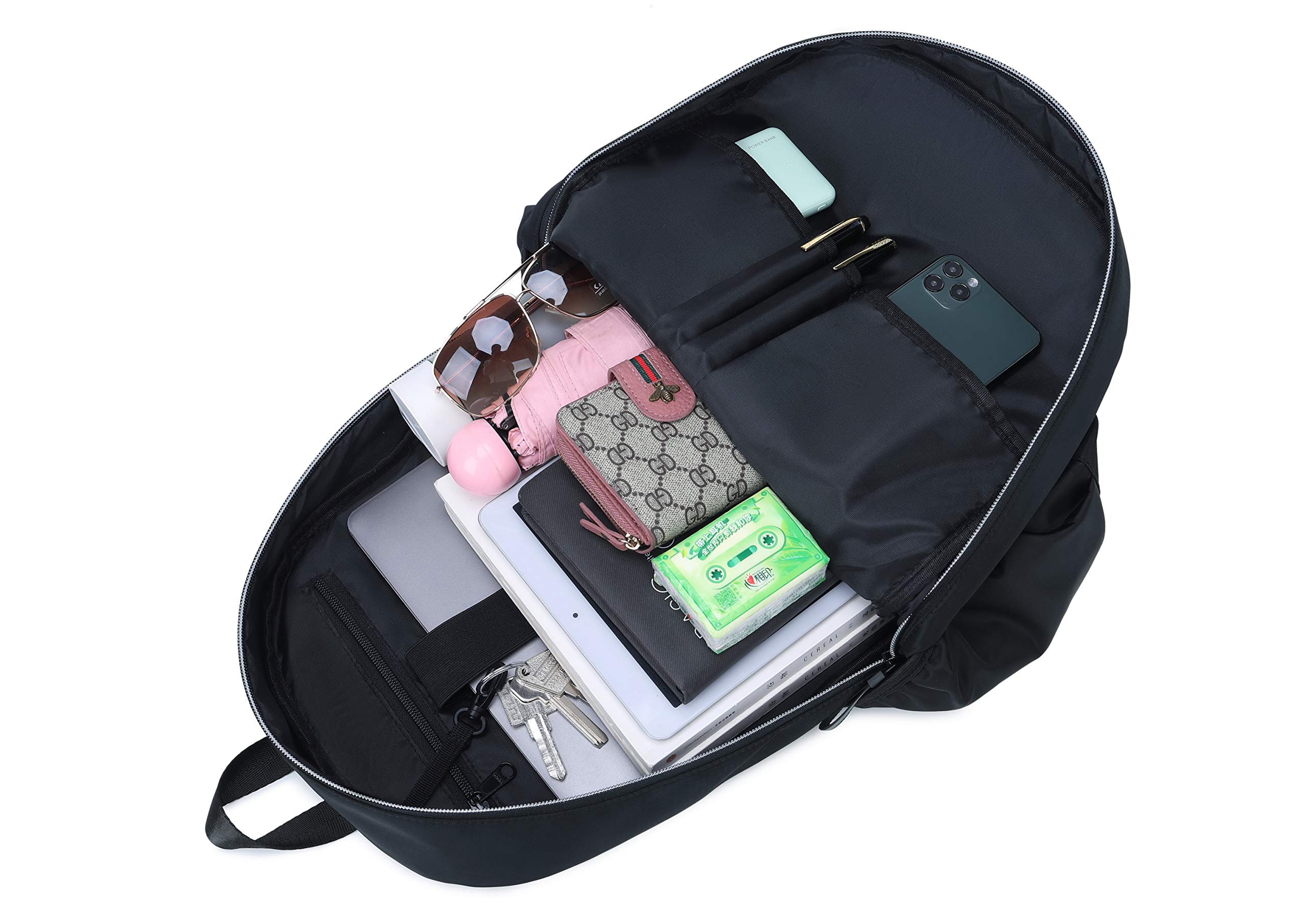 Acmebon Stylish Backpacks for Boys and Girls Casual Daypack for Women Black