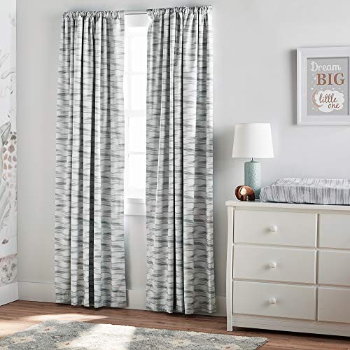 Lush Decor Baby Jungle Adventure Geo Blackout Window Curtain Single Panel, Gray