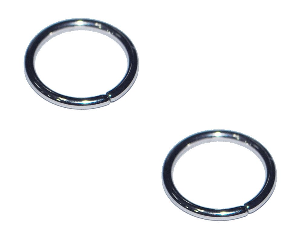 2x 14g 16g 18g 20g Body Piercing 316L Surgical Steel 14 16 18 20 Gauge Annealed Seamless Nose Ring Hoop Earring Eyebrow Tragus Cartilage 1/4 5/16 3/8 Set of 2 (16g-3/8" Diameter)
