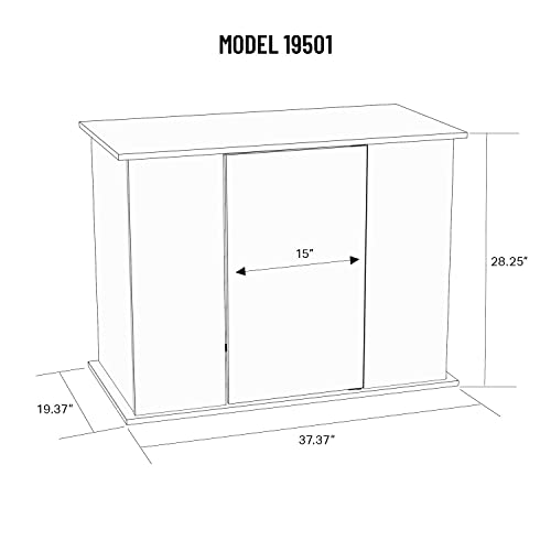 Aquatic Fundamentals, 50/65 Gallon Wood Aquarium Stand, 37.37" L x 19.37" W, Black