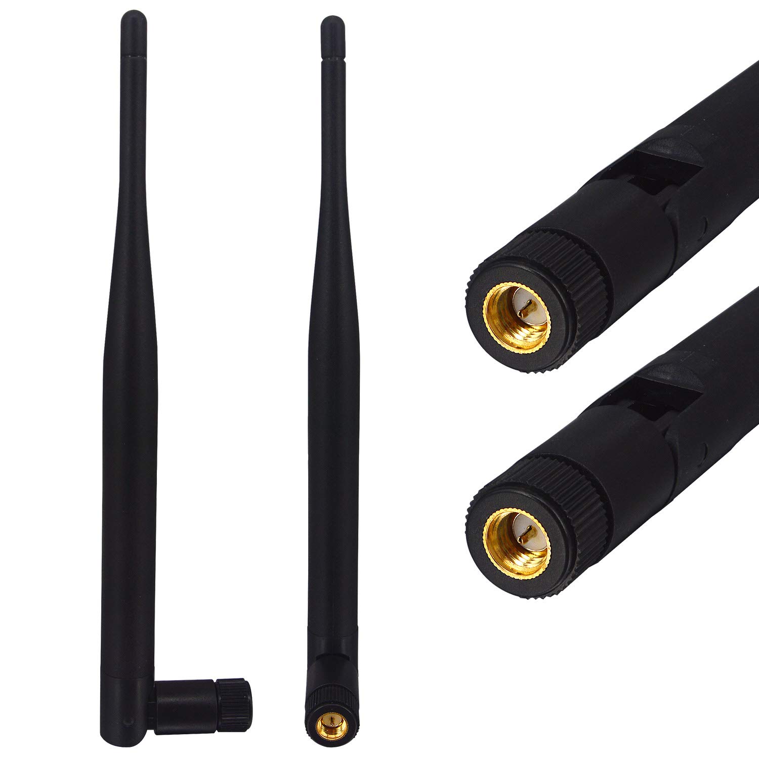 Kaunosta 4G LTE Antenna SMA Male WiFi Antenna Aerial 6DBI Omnidirectional Antenna (2 Pack) for Wireless Network Router Outdoor Security Camera PCI/PCIe Card USB Adapter IP Camera
