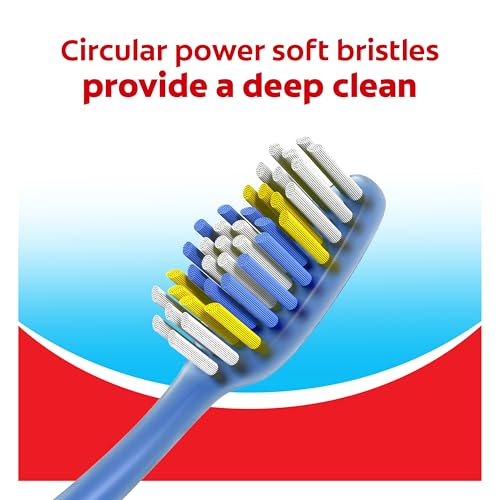 COLGATE Extra Clean Toothbrush Soft, Soft Toothbrush, Bulk Toothbrushes, Travel Toothbrush, (Case of 72) (Model Number: 155676)