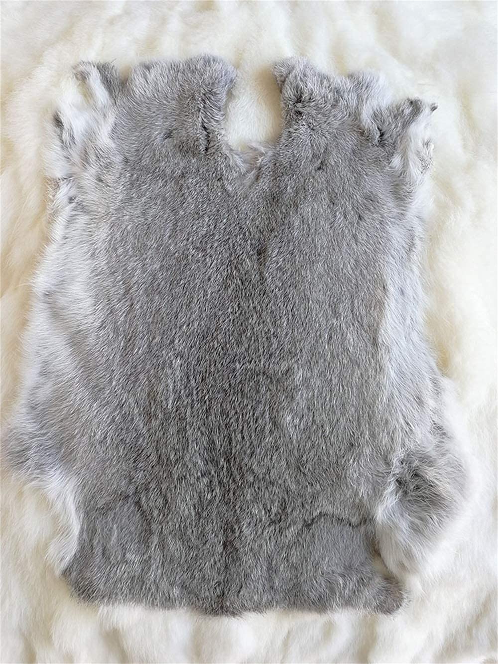 Assorted Natural Rabbit Skin Fur Pelts Grade Craft with Sewing Quality Leather 10" by 14" with Sewing Quality Leather for Decoration, Cat/Dog Toys, Sewing, or Crafting Fur Hide (5PCS Bulk)