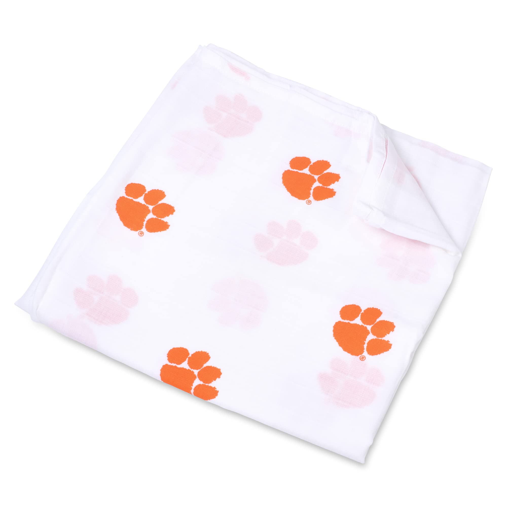Three Little Anchors Clemson University Muslin Swaddle Blanket 47x47in