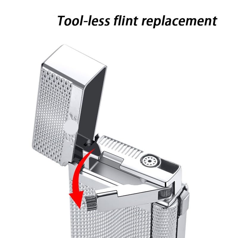 2024 New Gas Lighter, Double Flame, Side Slide Ignition, Adjustable Flame Size, Suitable for Boyfriend, Girlfriend, Father, Daily use (Color : C3)