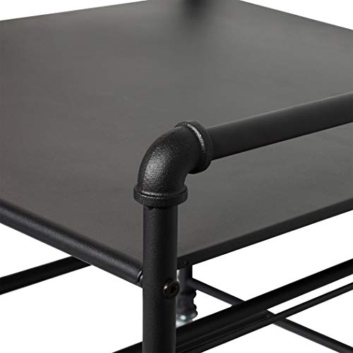 Fridge Stand Supreme - Drawer Organization - Black Frame with Gray Drawers
