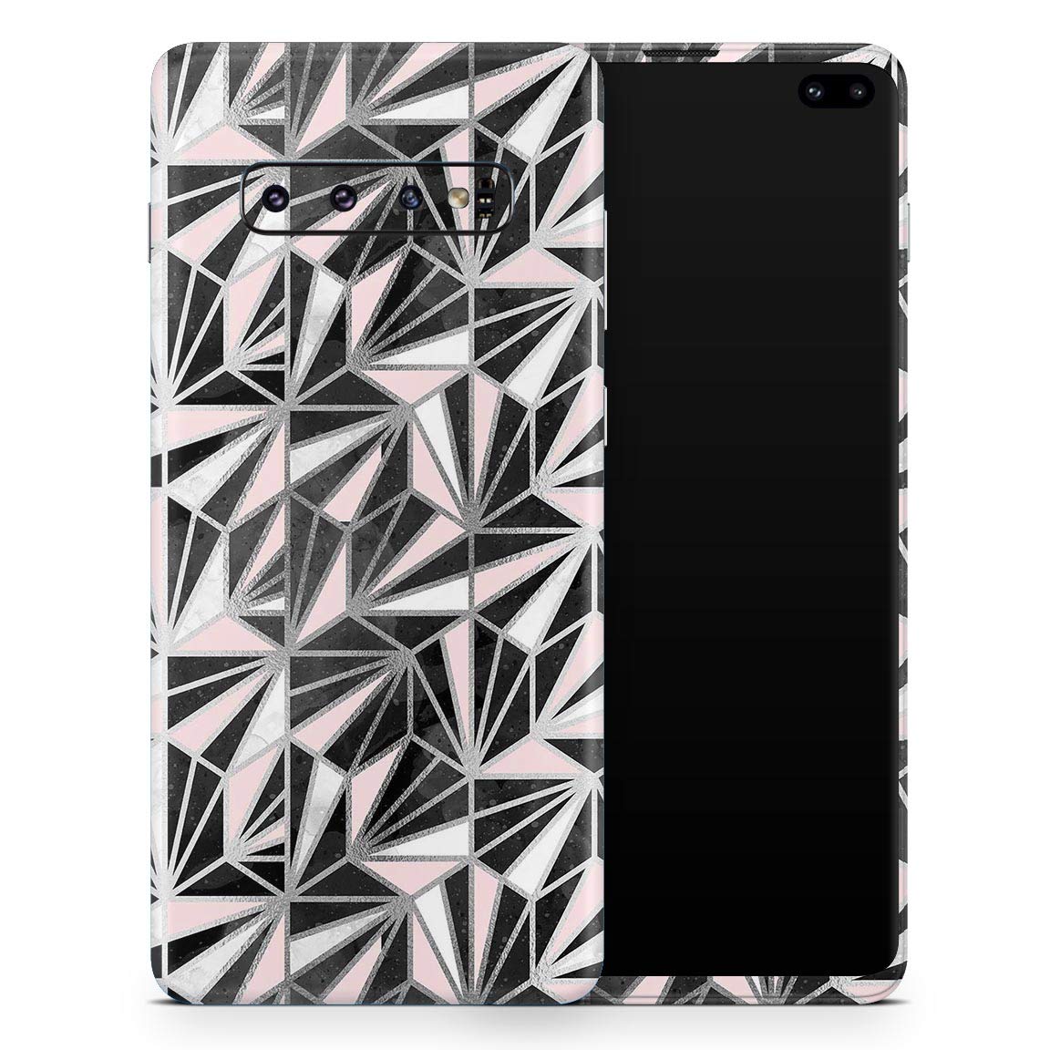 DesignSkinz Karamfila Silver & Pink Marble V4 Protective Vinyl Decal Wrap Skin Cover Compatible with The Samsung Galaxy S20 (Screen Trim & Back Glass Skin)