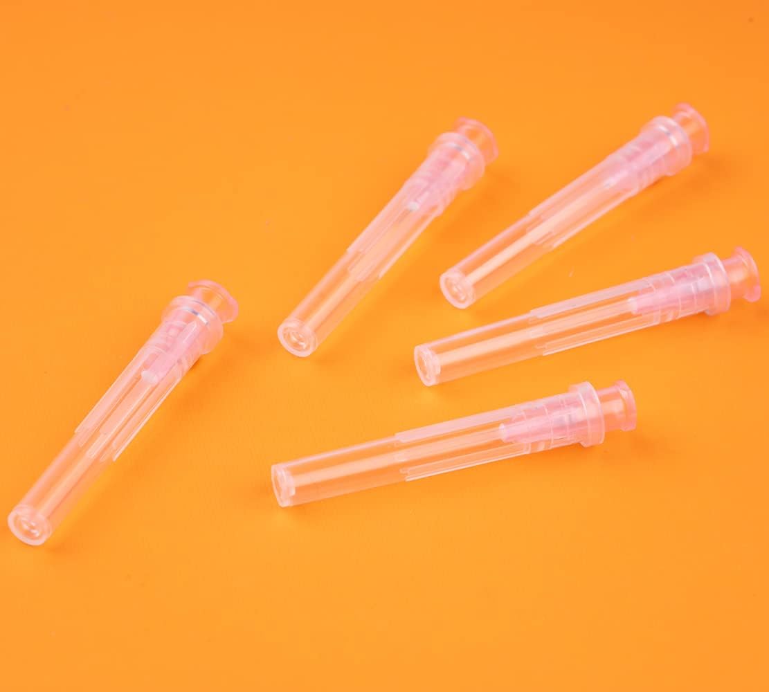 34Ga 0.15Inch Disposable Injection Needle with Cap for Animal, Pet, Poultry and Industrial Dispensing Needl Accessories 20pcs