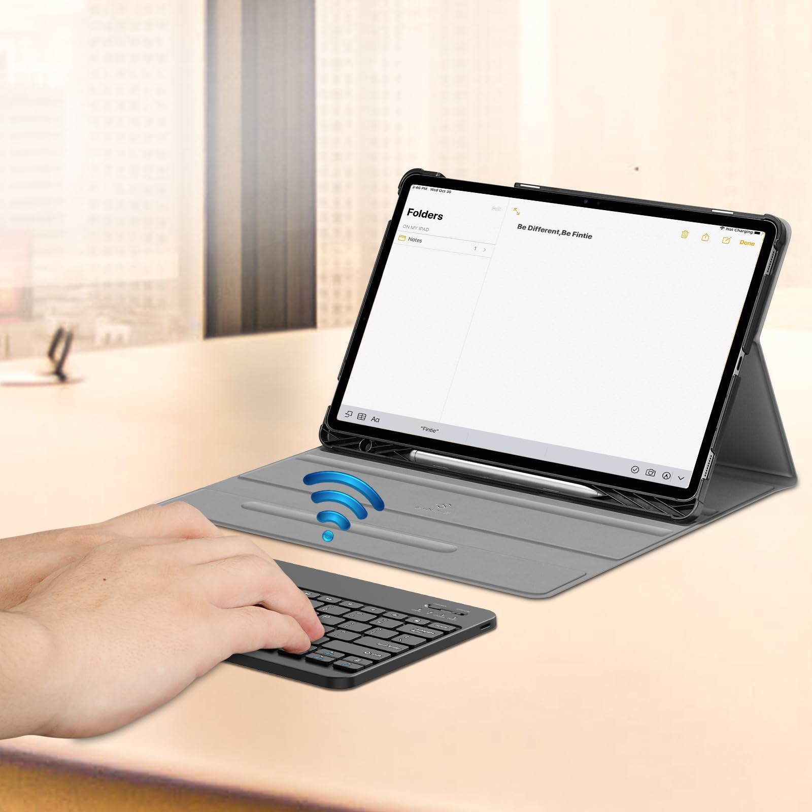 FINTIE Keyboard Case for Samsung Galaxy Tab S8 Plus 2022/S7 FE 2021/S7 Plus 2020 12.4 Inch with S Pen Holder, Slim Stand Cover Detachable Wireless Bluetooth Keyboard, Black