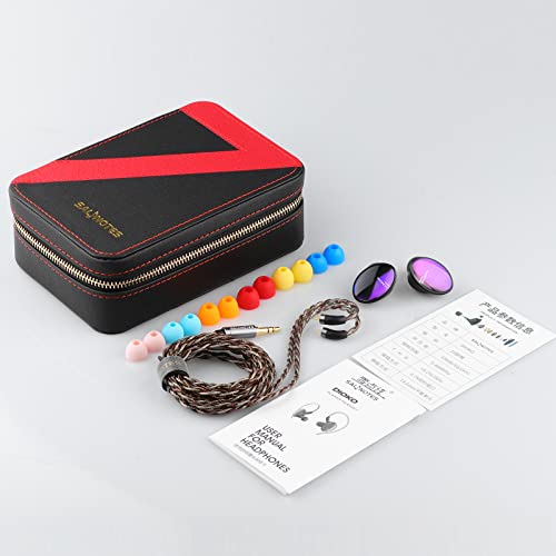 7Hz x Crinacle Salnotes Dioko HiFi 14.6mm Planar Diaphragm Driver in Ear Earphone IEMs with CNC Aviation-Grade Aluminum Case, Detachable 4-Core Litz OCC Copper Cable for Audiophile Musician Studio