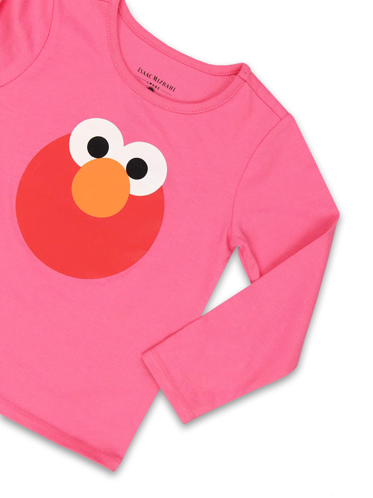 Isaac Mizrahi Loves Sesame Street Elmo Toddler Baby Long Sleeve T-Shirt Tee (2T, Pink)
