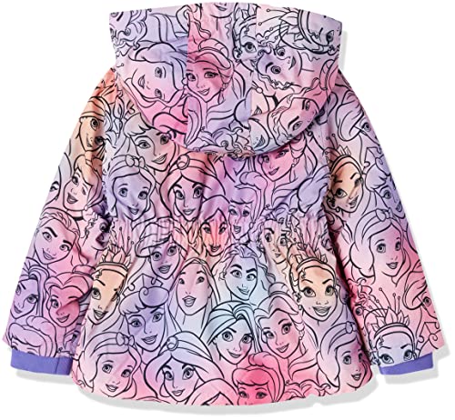 Amazon Essentials Disney | Marvel | Star Wars | Frozen | Princess Girls' Warm Puffer Coat (Previously Spotted Zebra), Princess/Ombre, Medium