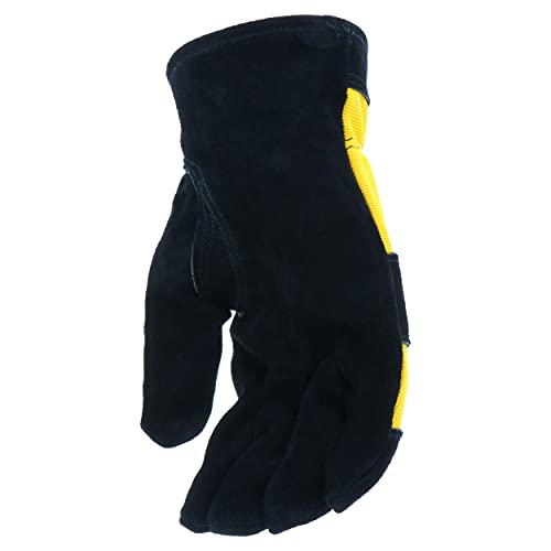 CAT Unisex-Child Split Leather Thermal Lined Winter Work Glove CATO12222L Caterpillar, Yellow, Large (Pack of 1)