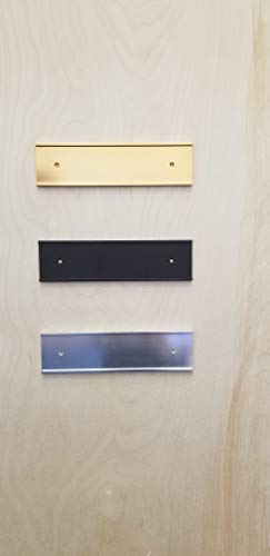 Customized Office Name Plate With Wall or Desk Holder - 2x8 - (Red / White Letters)