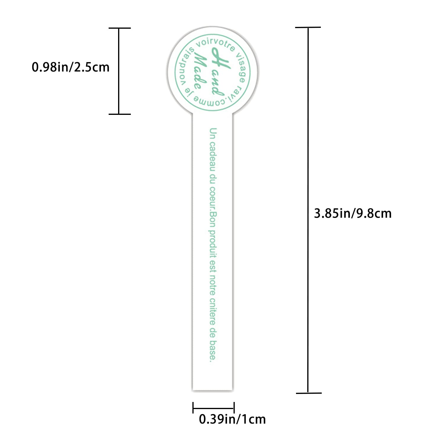 375pcs Hand Made Lollipop Sealing Sticker, Self-Adhesive Decorative Labels Retail Package Seal Paper Label for Handmade Baking Craft Arts and More