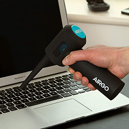 IT Dusters AIRGO Mini Air Duster Cleaner for PC, Laptop, Console, Electronics and Home Cleaning, Cordless and Rechargeable, An Environmental Alternative to Spray Air Can Duster Keyboard Cleaner, Black