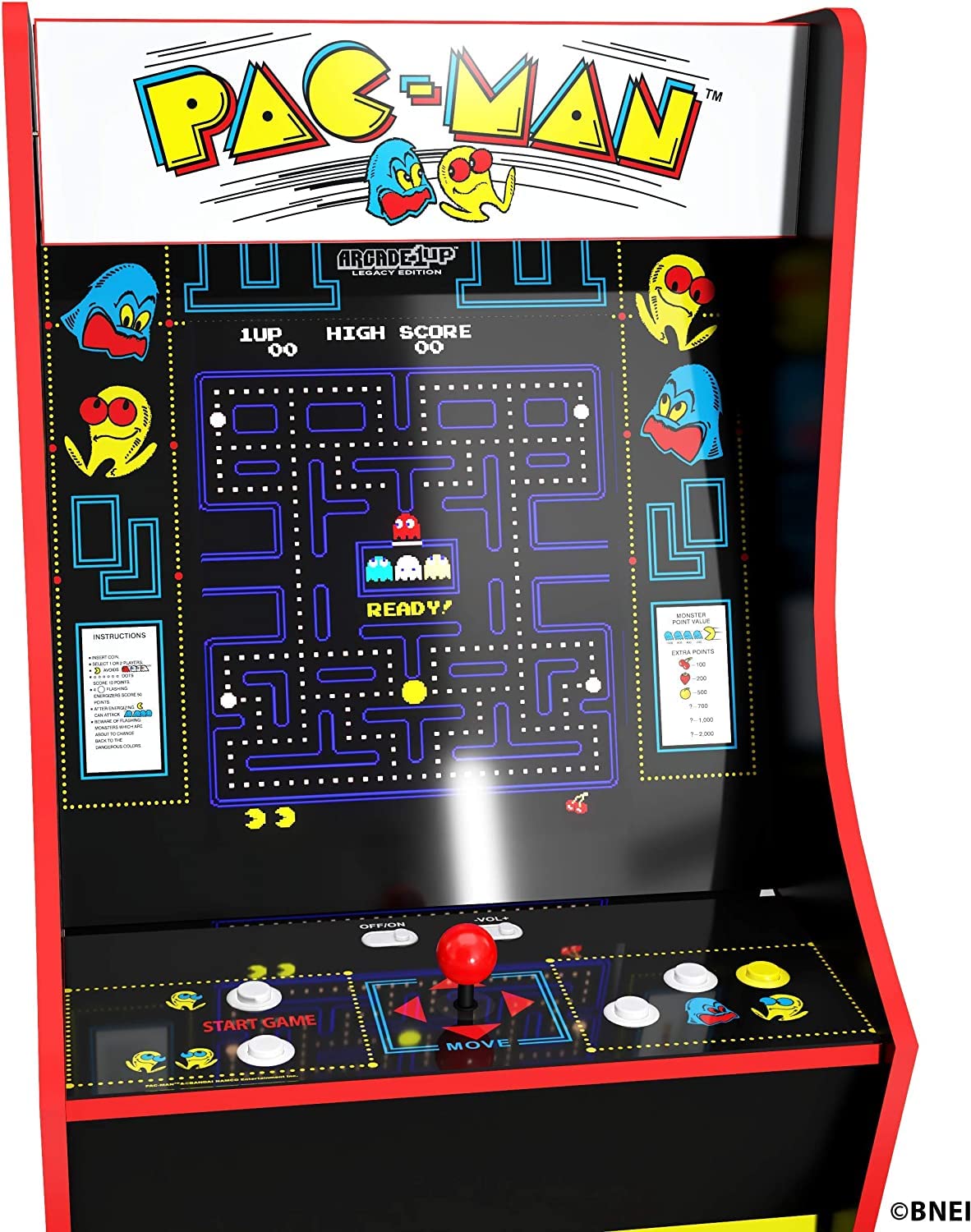 ARCADE1UP PAC-Man 12-in-1 Legacy Edition, 4ft
