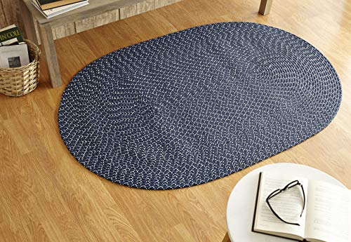 Better Trends Sunsplash Braid Collection is Durable and Stain Resistant Reversible Indoor Outdoor Area Utility Rug 100% Polypropylene in Vibrant Colors, 20" x 30" Oval, Galaxy