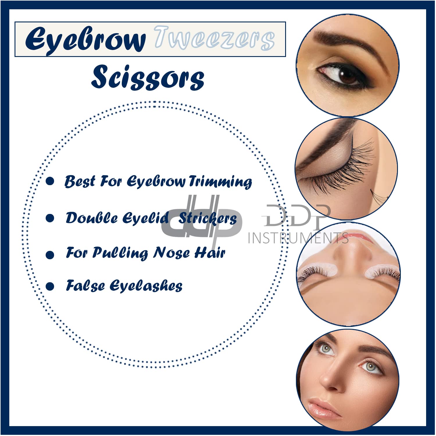 DDP Professional Scissor Handle Tweezers 'Eyebrow'