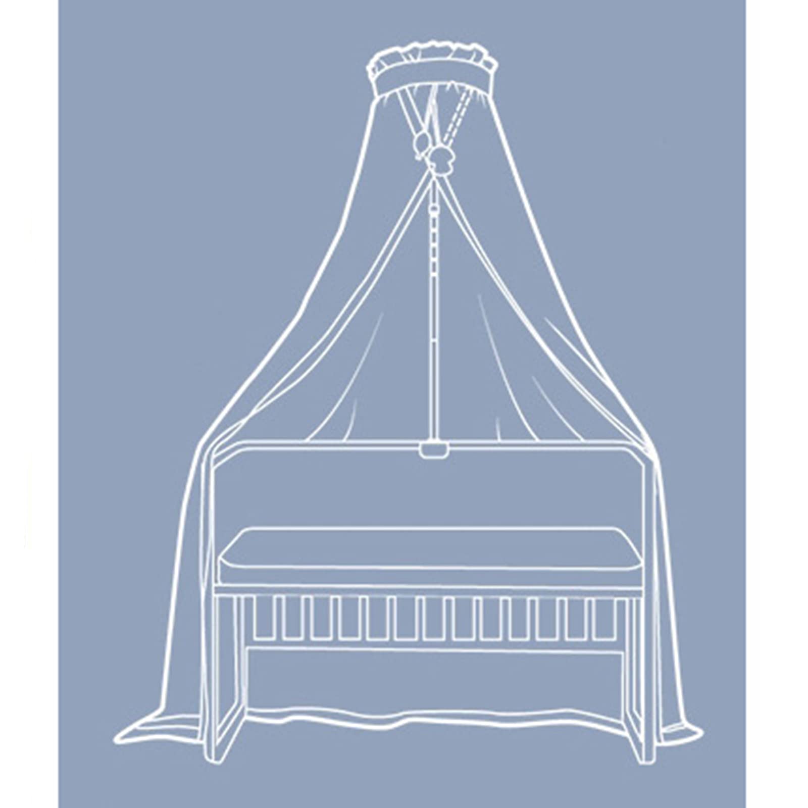 Cdycam Baby Infant Toddler Bed Dome Cots Mosquito Netting Hanging Bed Net Mosquito Bar Frame Palace-Style Crib Bedding Set (White Stand Only)