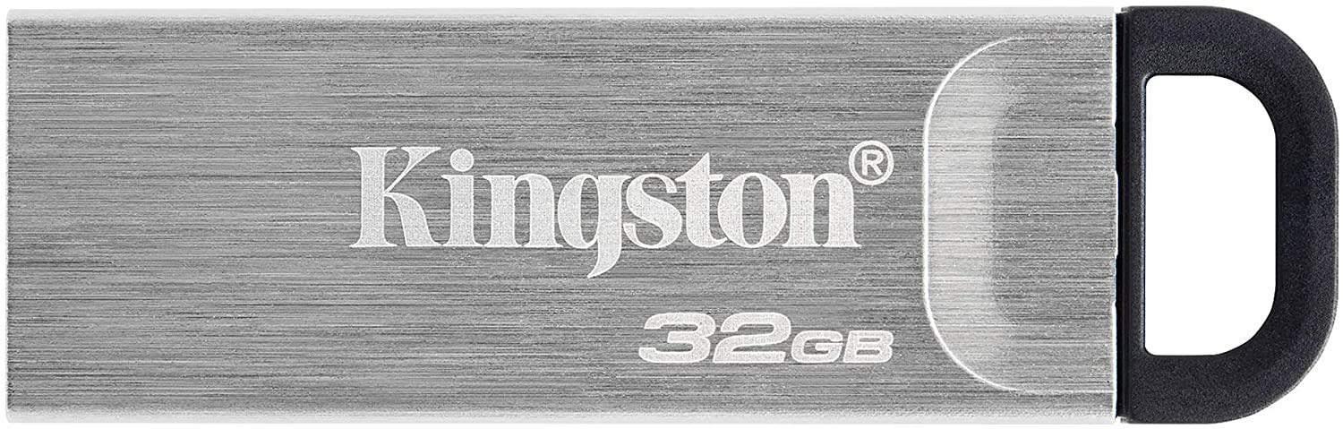 Kingston 32GB Flash Drive DataTraveler Kyson (Bulk 2 Pack) Metal USB 3.2 Type-A Drive 200MB/s High Speed PenDrive for Computer or Laptop (DTKN/32GB) Bundle with (1) Everything But Stromboli Lanyard