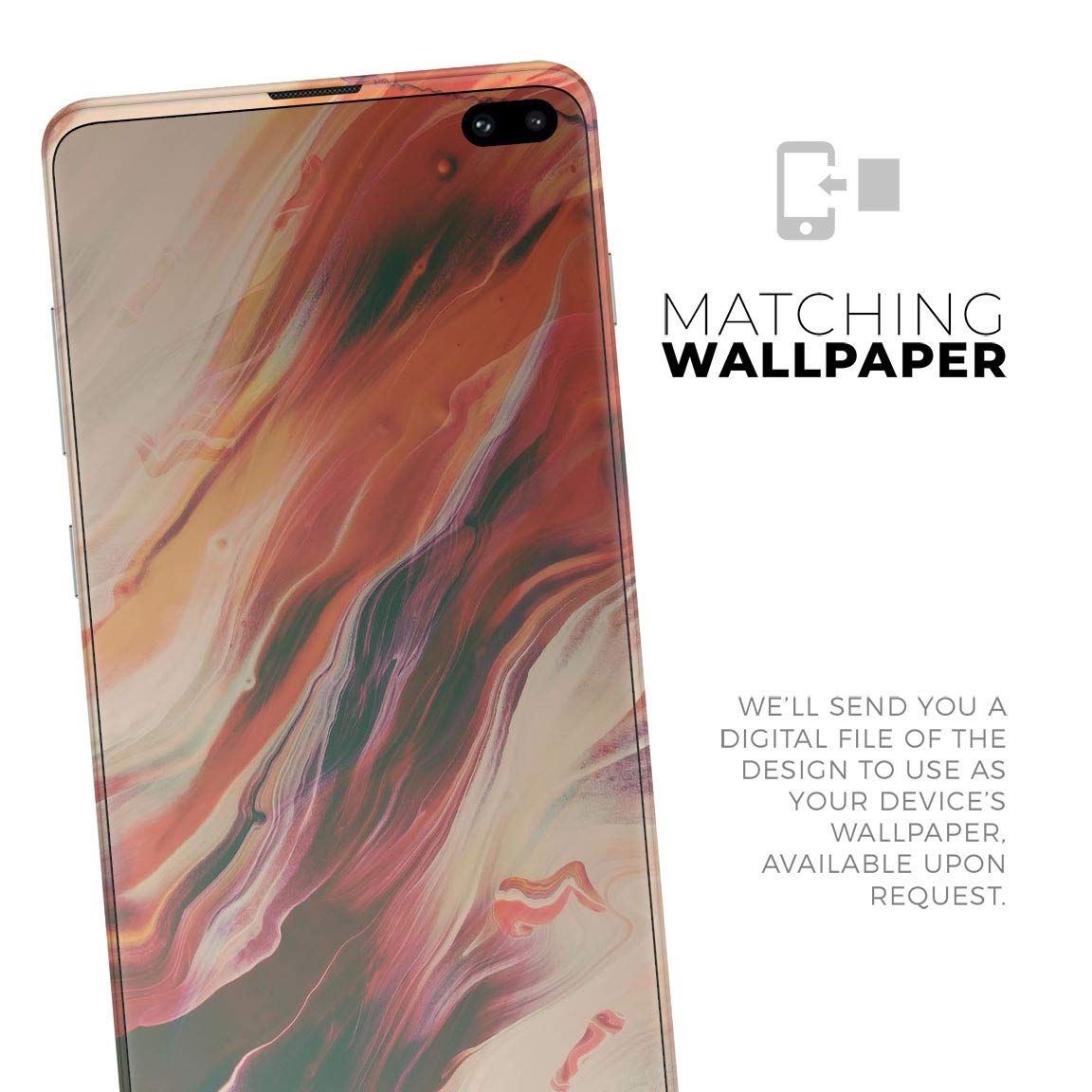DesignSkinz Liquid Abstract Paint Remix V1 Protective Vinyl Decal Wrap Skin Cover Compatible with The Samsung Galaxy S20 (Screen Trim & Back Glass Skin)