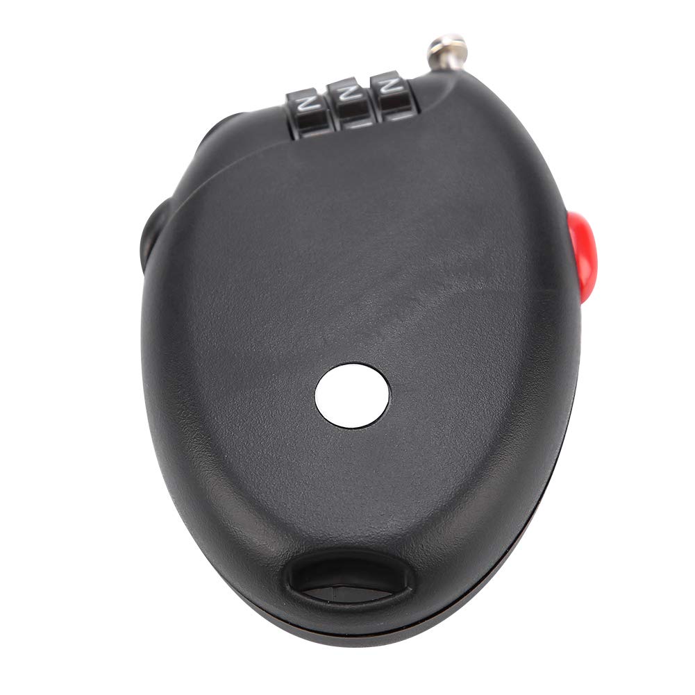 3 Digit Combination Lock with 2 Feet Retractable Steel Cable, Bike Cable Lock for Posts, Bike Racks or Fences, for Bike, Ski, Snowboard and Stroller