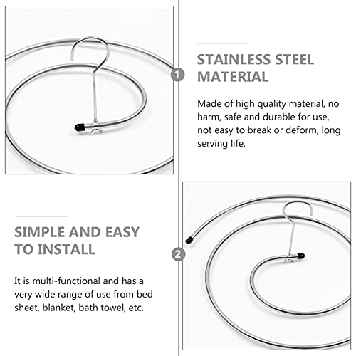 BESPORTBLE 2pcs Spiral Hanger Spiral Drying Rack Sheets and Blankets Hanging Spiral Saving Rack Drying Rack Square Spiral Quilt Storage Hanger Stainless Steel
