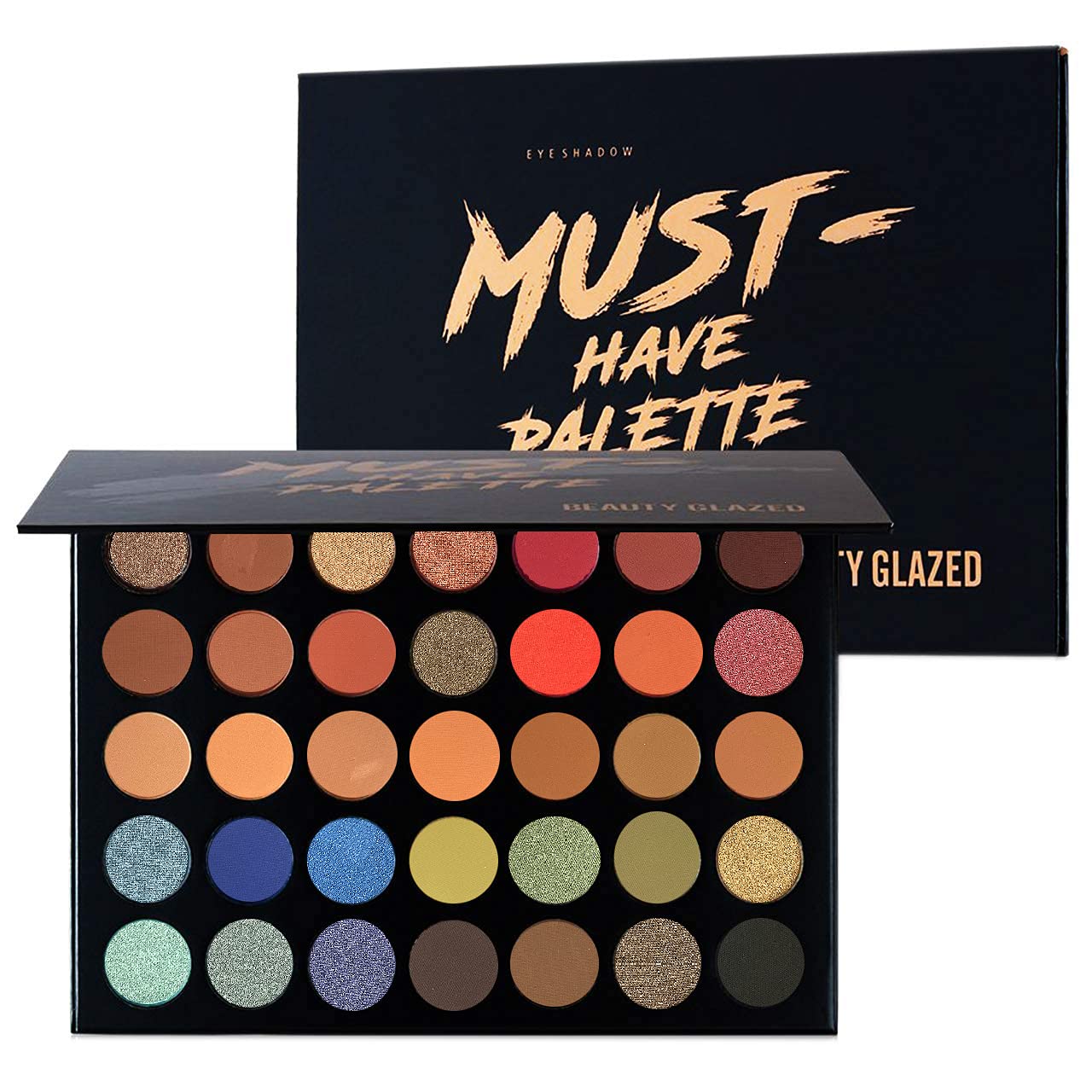 Make Up Eyeshadow Palette 35 Colors Blendable Chunky Pigmented Matte and Shimmer Pop Colors Eye Shadow Powder Waterproof Eye Shadow Palette Cosmetics Christmas Gifts