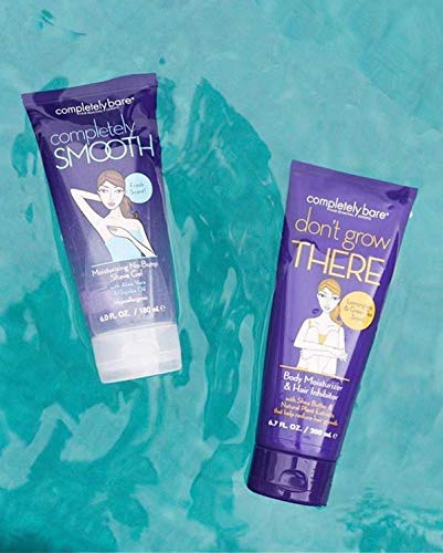 Completely Bare Completely Smooth Moisturizing No-Bump Shave Gel - All Natural, Aloe Vera, Jojoba Oil & Chamomile Prevents Irritation, Moisturize Dry Skin, Hypoallergenic, Vegan Formula 6oz, 2pck