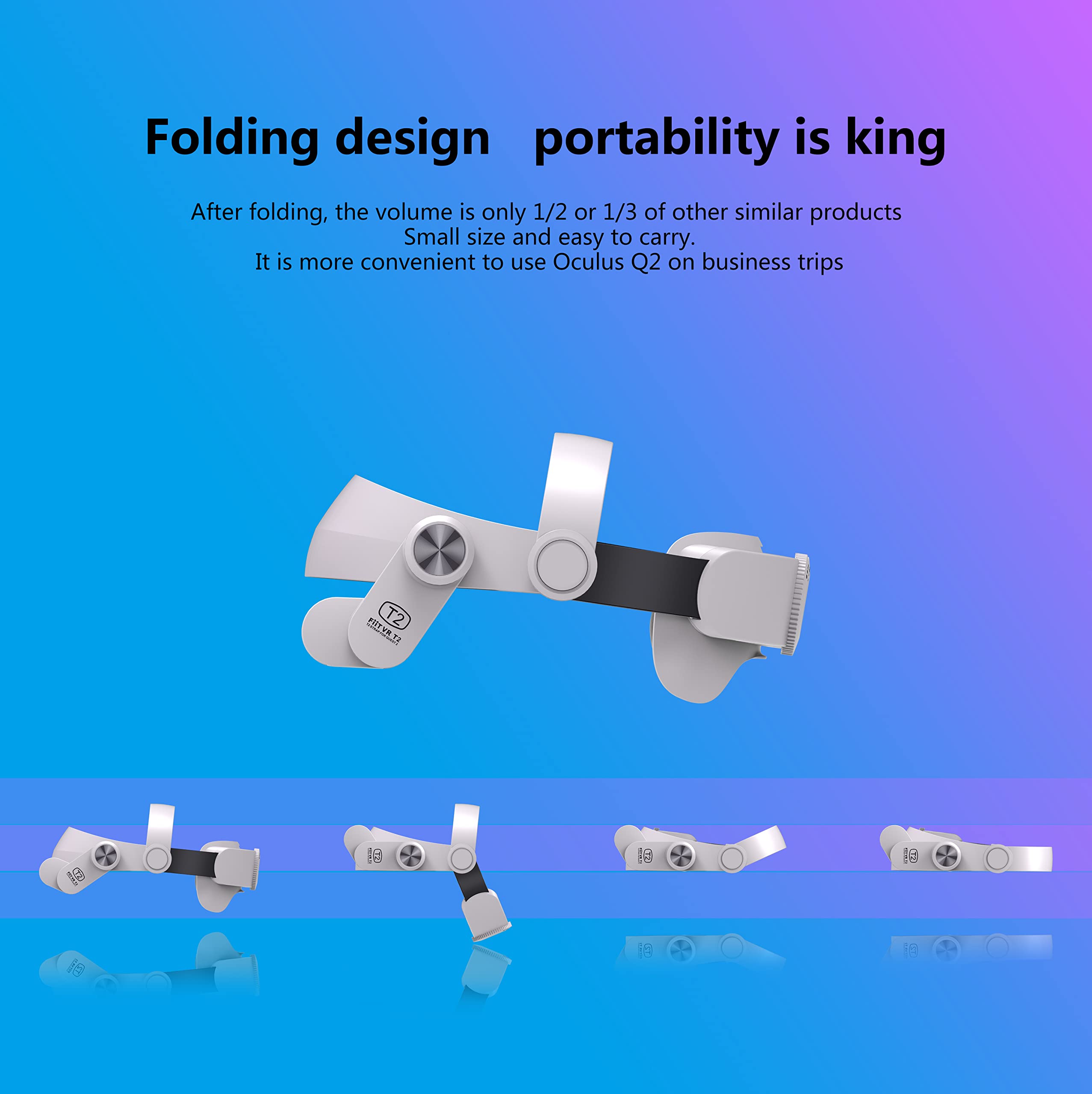 2022 Updated Adjustable Head Strap Compatible for Meta 2 VR Headset, Elite Strap Replacement for Support and Comfort in VR, Enhanced Gaming Immersion, Durable, Lightweight and Comfortable
