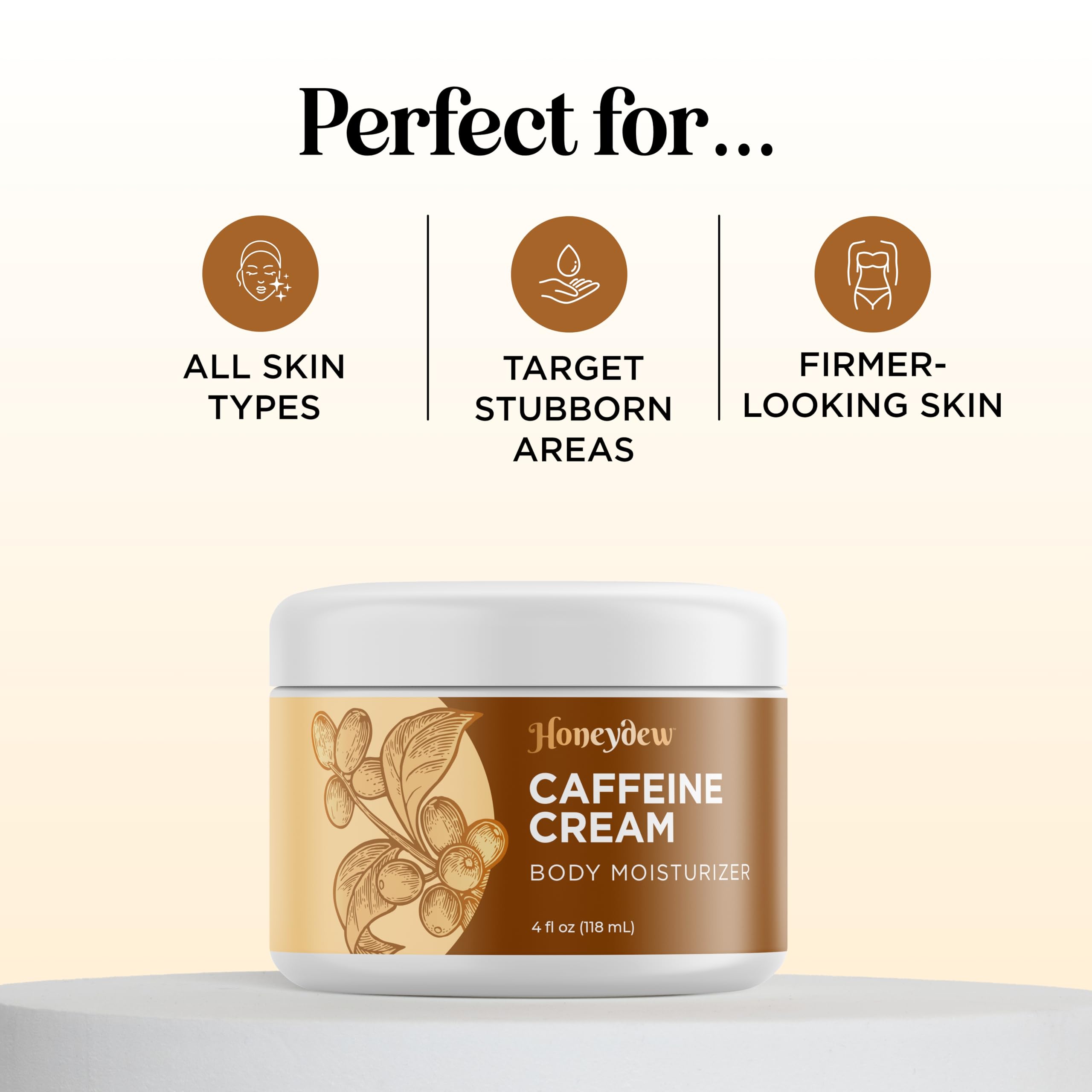 Concealing Caffeine Cream for Cellulite Reduction - Ultra Moisturizing Cellulite Cream for Thighs Butt and Belly with Rich Shea and Cocoa Butter - Light Scented Vegan Firming Body Lotion for Women