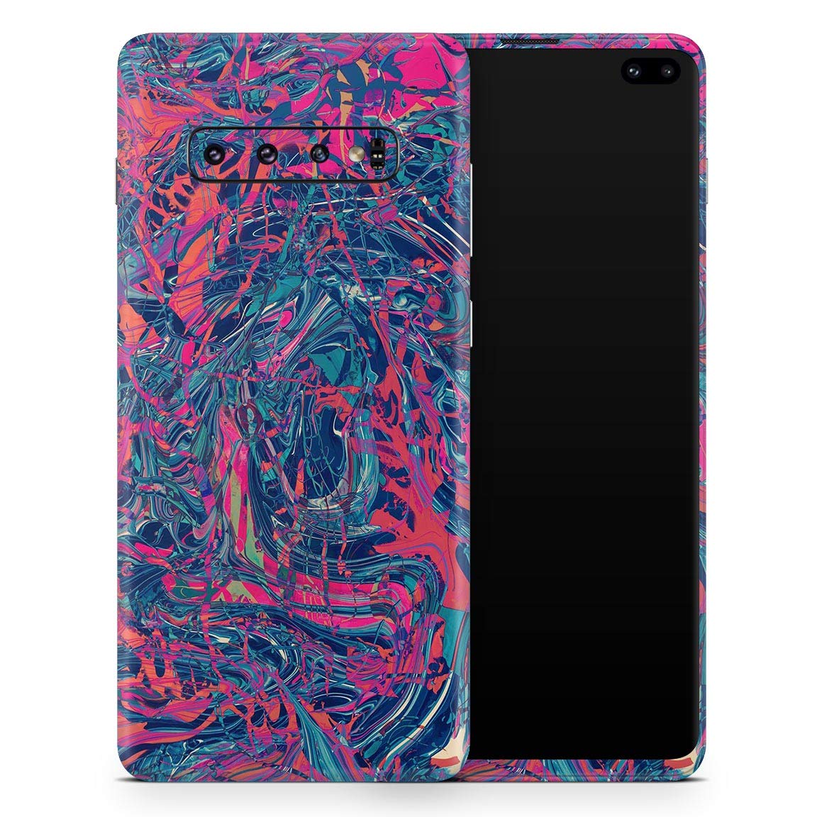 DesignSkinz Liquid Abstract Paint Remix V25 Protective Vinyl Decal Wrap Skin Cover Compatible with The Samsung Galaxy S20 (Screen Trim & Back Glass Skin)