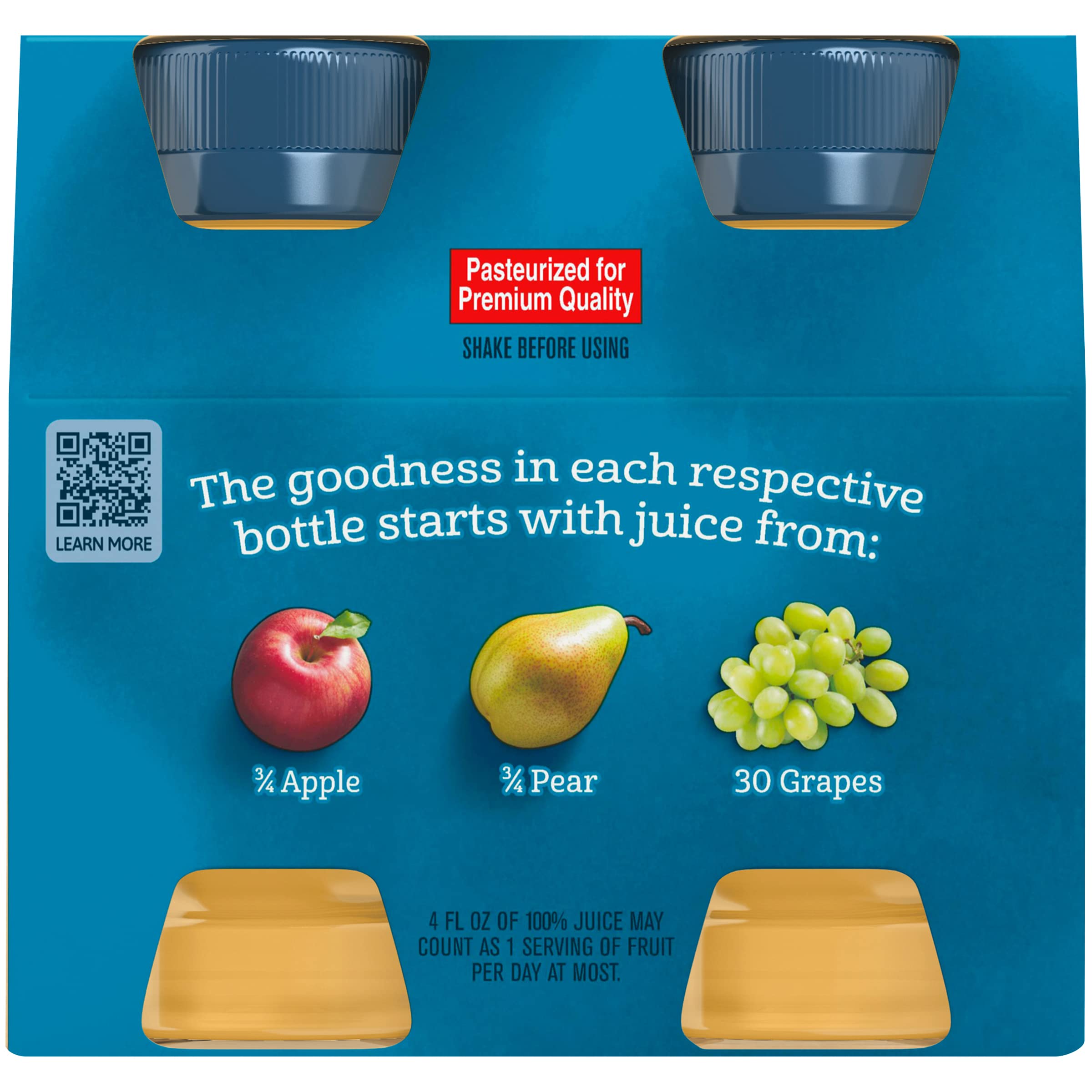 Gerber Juice Fruit 2 Apple, 1 Pear, 1 White Grape Juices from Concentrate Variety 16 Fl Oz (Pack of 6)
