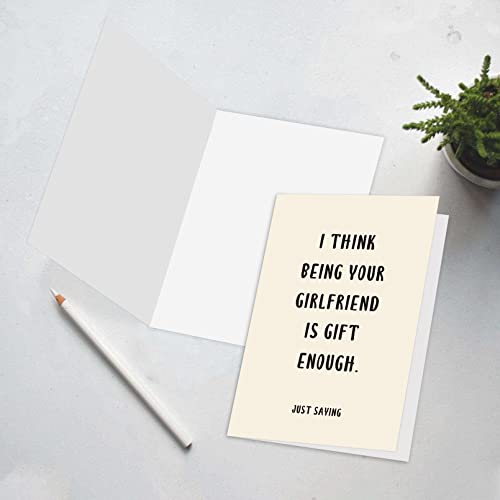 Funny Birthday Card for Boyfriend, Cocky Anniversary Card for Boyfriend Him, Joke Card for BF