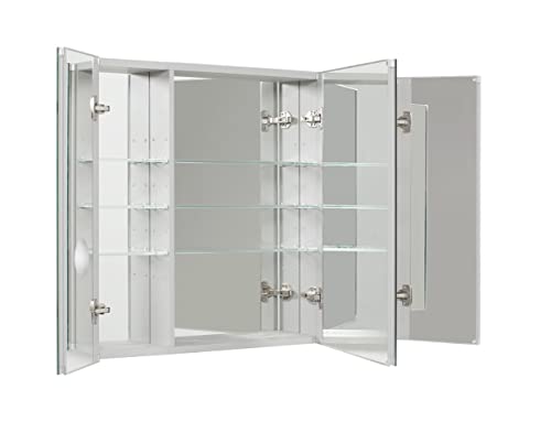 AQUADOM Royale 48in x 30in x 5in 3 Doors, Medicine Cabinet Integrated 3X Magnifying Mirror