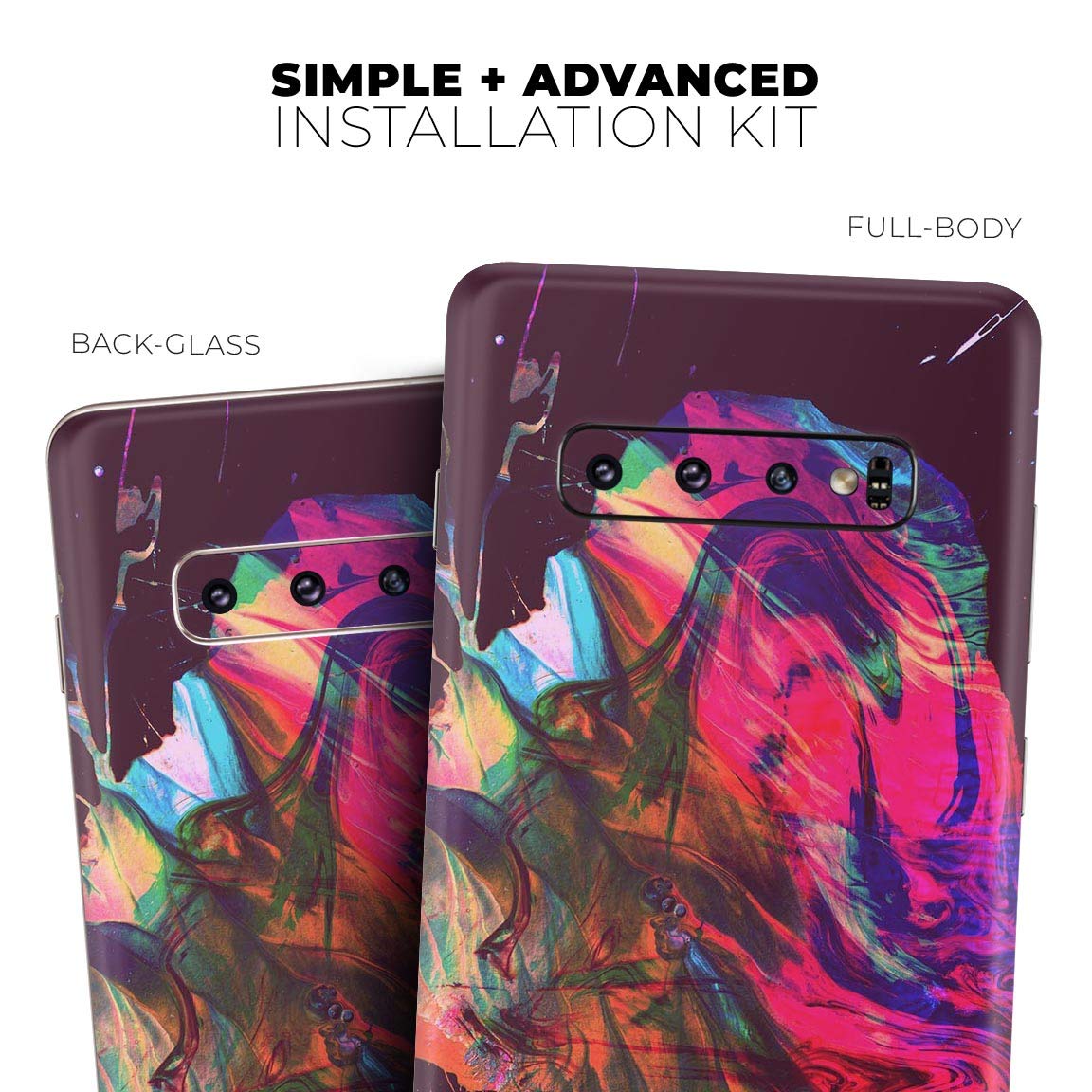 DesignSkinz Liquid Abstract Paint Remix V52 Protective Vinyl Decal Wrap Skin Cover Compatible with The Samsung Galaxy S20 (Screen Trim & Back Glass Skin)